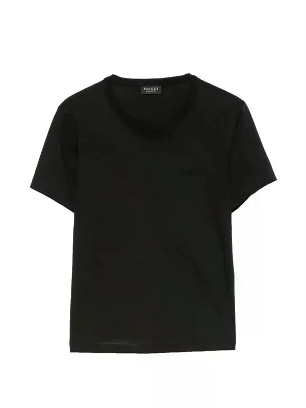 Gucci Cotton Jersey T-shirt With Embroidery - Black