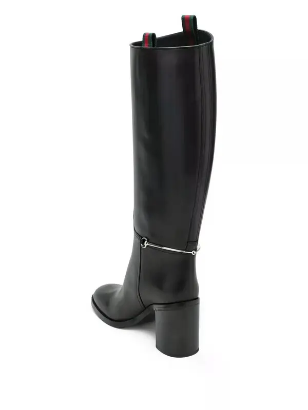 Gucci 85mm Horsebit-detail Leather Boots
