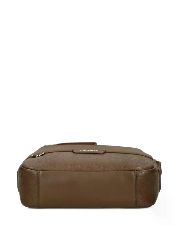 Lacoste Logo-plaque Leather Shoulder Bag