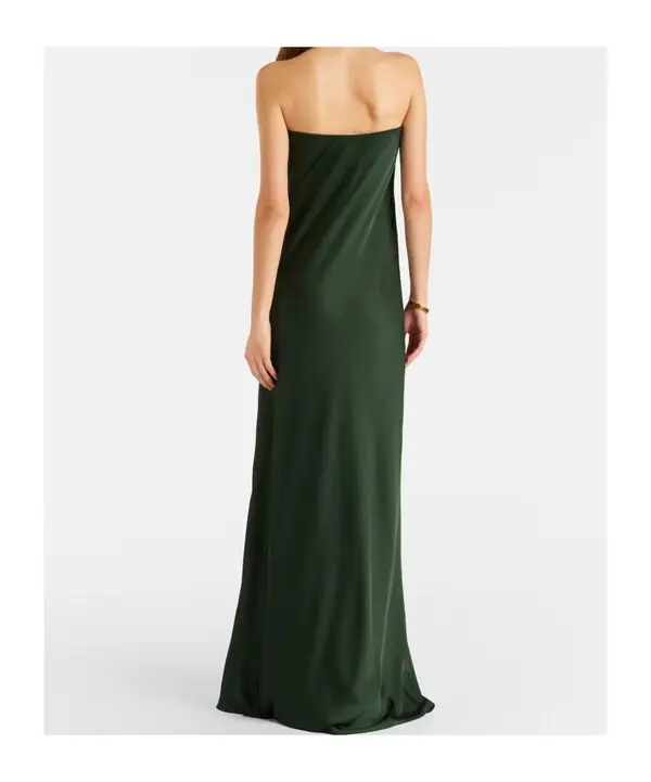 Norma Kamali Strapless Satin Gown