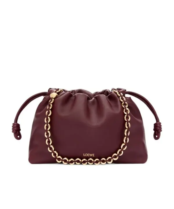 Loewe Flamenco Medium Drawstring Shoulder Bag - Red