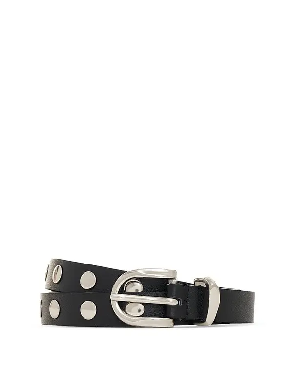 Sanctuary All Day Studded Leather Belt - Black