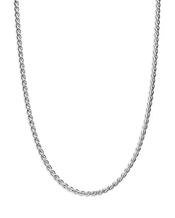 David Yurman Sculpted Cable Chain Necklace In Sterling 3.7mm - Silver