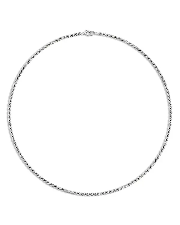 David Yurman Sculpted Cable Chain Necklace In Sterling 3.7mm