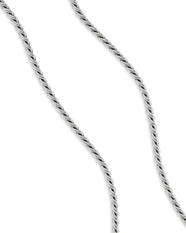 David Yurman Sculpted Cable Chain Necklace In Sterling 3.7mm
