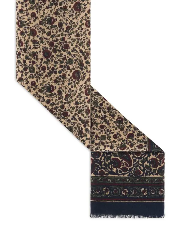 Gerard Darel Stella Floral Paisley Wool Scarf