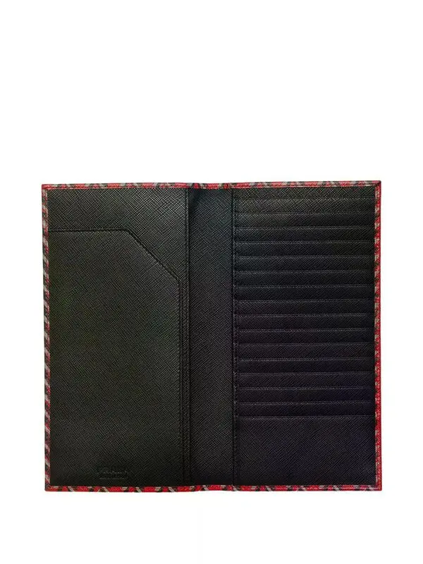 Prada 2010-2026 Printed Saffiano Bifold Wallet Long Wallets