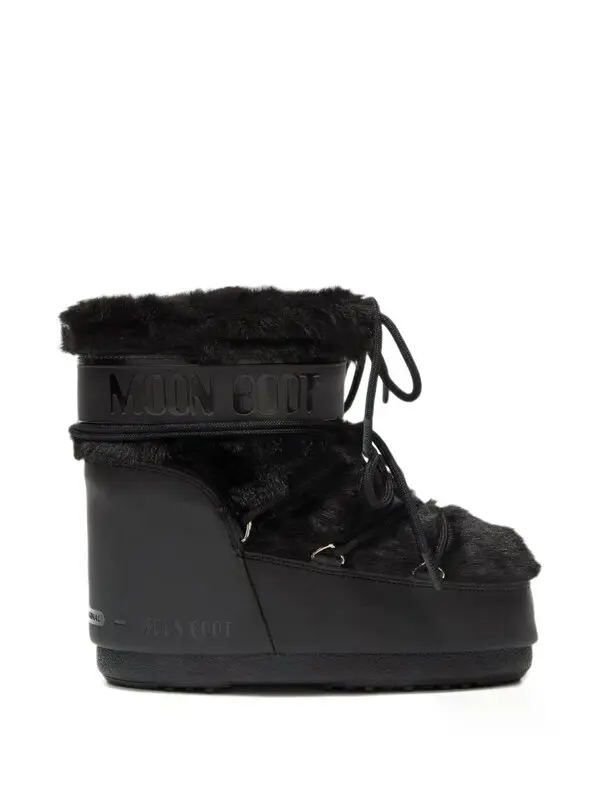 Moon Boot Icon Low Faux-fur Boots - Black