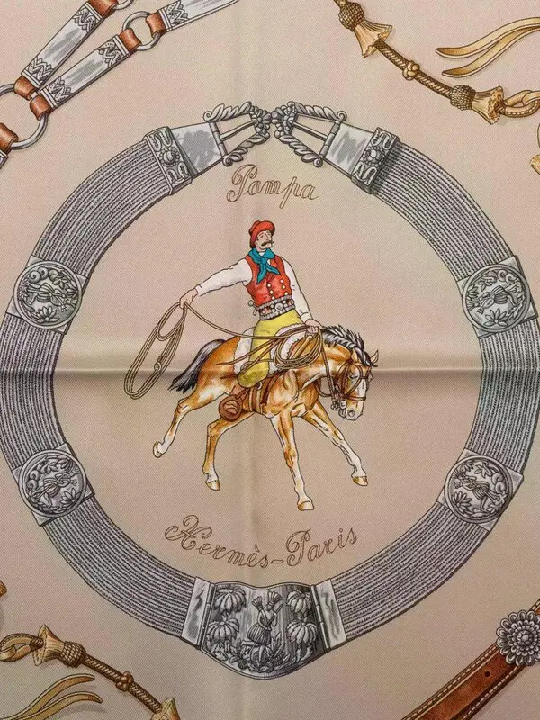 Hermès 1990-2010 Pampa Silk Scarf 70 Scarves