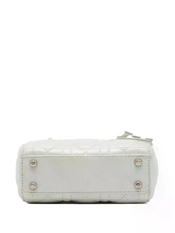 Dior 2015 Micro Iridescent Lambskin Cannage Lady Satchel