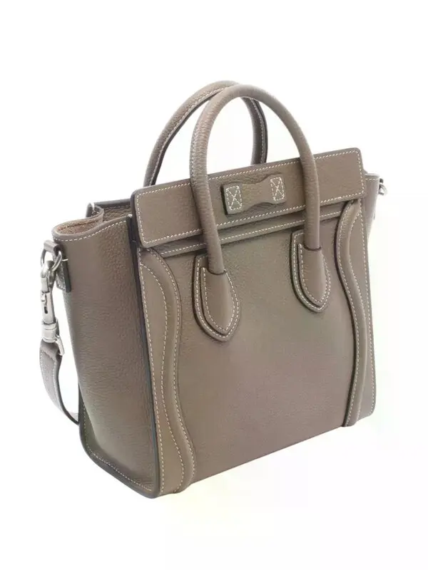 Celine 2010-2026 Nano Leather Luggage Tote Satchel