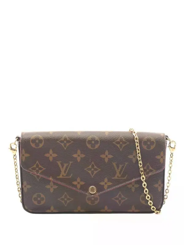 LOUIS VUITTON 2019 Monogram Pochette Felicie Crossbody Bag - Brown