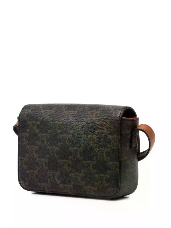 Celine 2019 Teen Triomphe Coated Canvas Triomphe Crossbody Bag