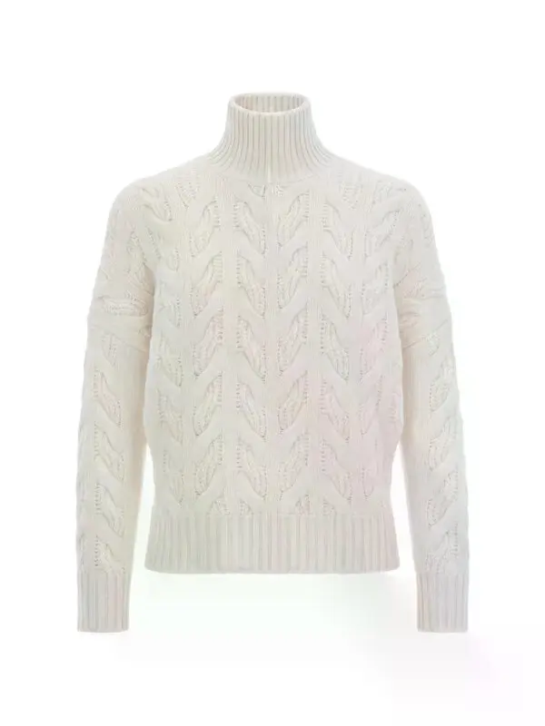Max Mara Comfortable Wool And Cashmere Sweater Beige - Neutrals