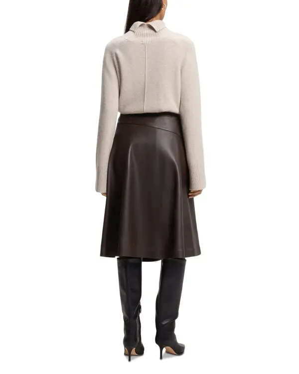 Hugo Boss Sekana A Line Leather Skirt