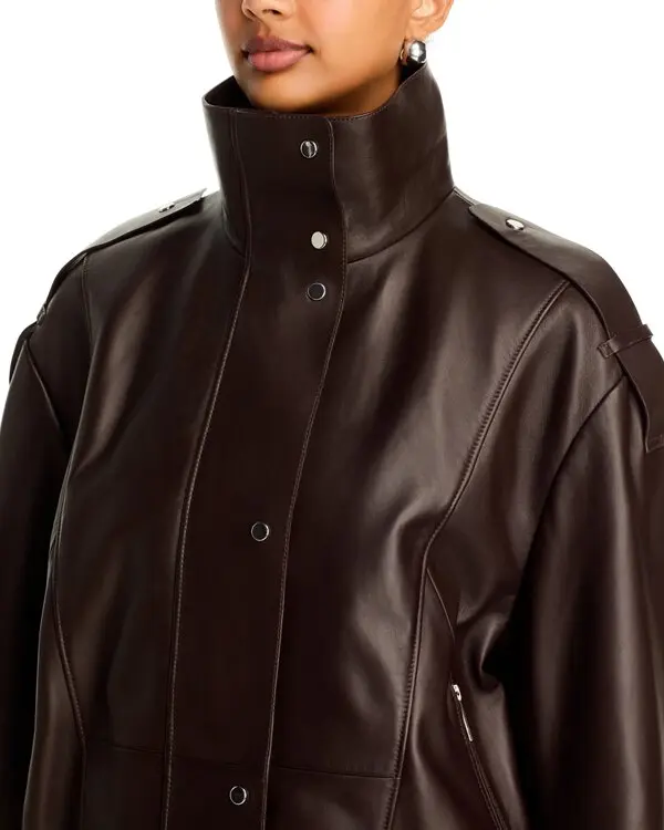 Hugo Boss Savani Leather Aviator Jacket Exclusive