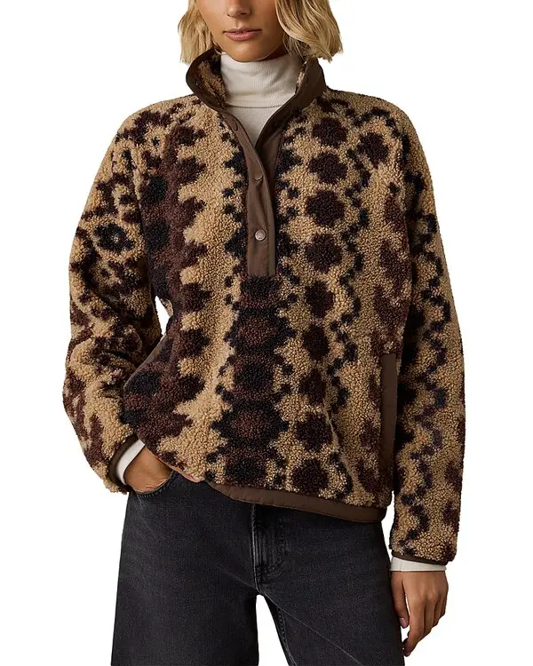 Faherty Brand Fireside Fleece Pullover Top - Sandy Lights