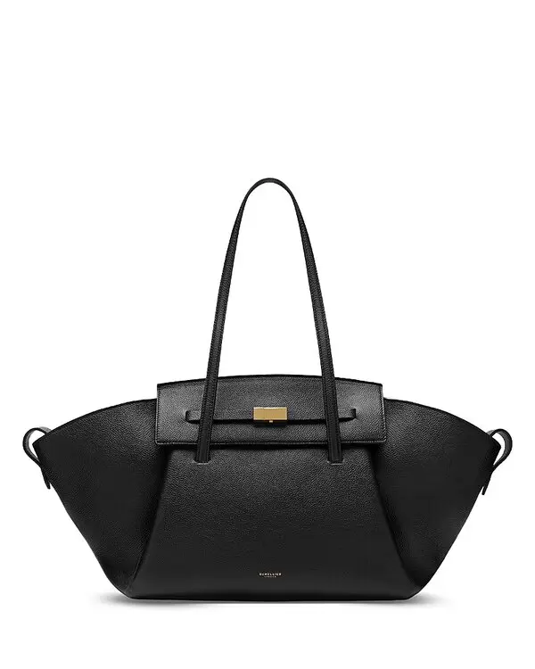 DEMELLIER Brooklyn Leather Tote - Black
