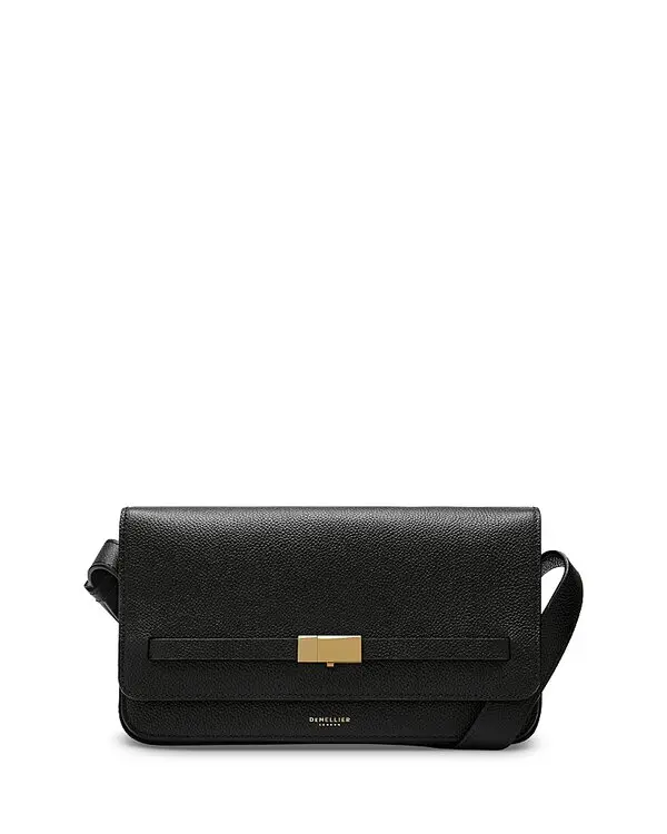 DEMELLIER New York Convertible Leather Crossbody - Black