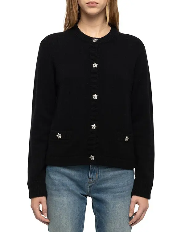Zadig&Voltaire Cashmere Marcya Star Button Cardigan