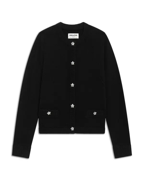 Zadig&Voltaire Cashmere Marcya Star Button Cardigan