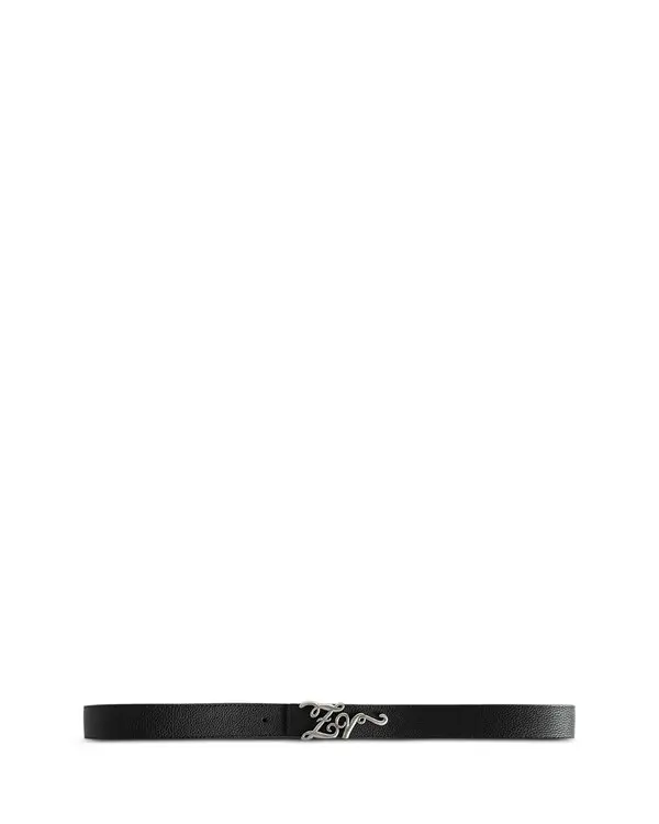 Zadig&Voltaire Zv Monogram Reversible Leather Belt