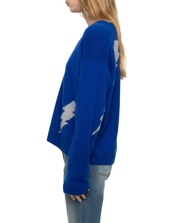 Zadig&Voltaire Markuz Cashmere Lightning Bolt Sweater