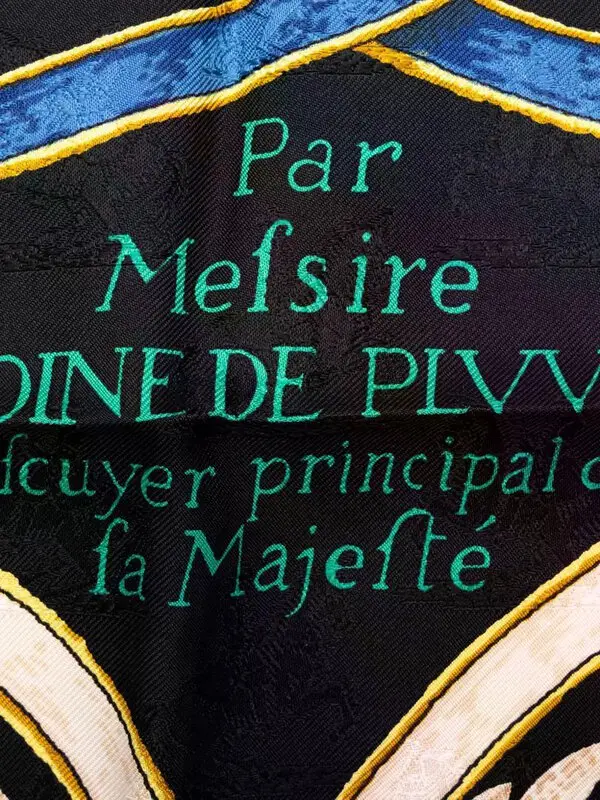 Hermès 20th Century L Instruction Du Roy Jacquard Silk Scarf 90 Scarves