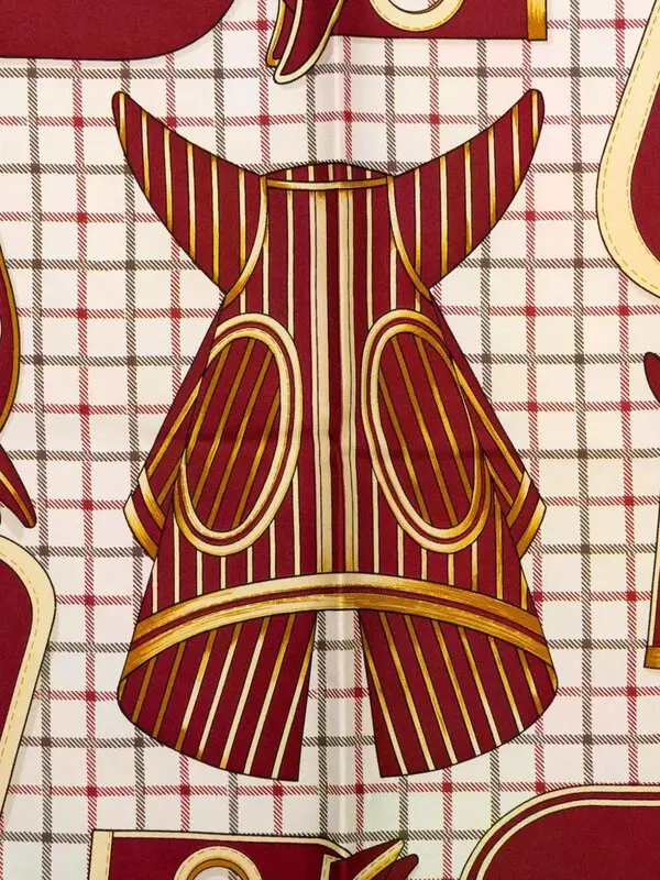 Hermès 20th Century Camails Silk Scarf Scarves - Red