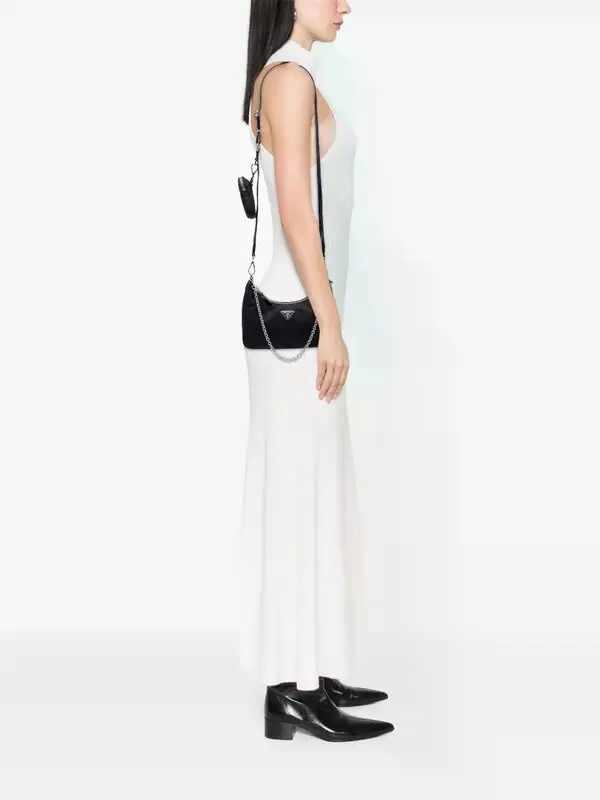 Prada 2019-2026 Mini Saffiano Trimmed Tessuto Re Edition 2005 Satchel