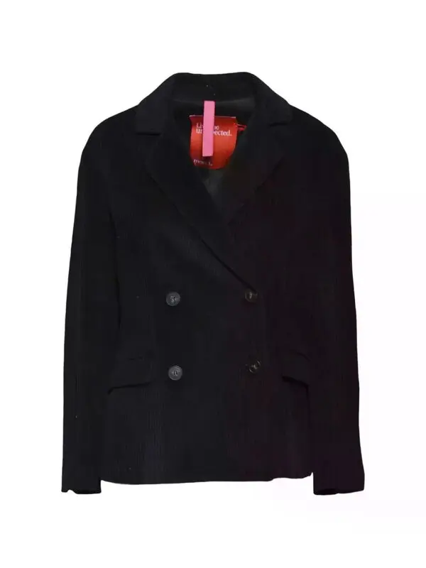 MERCI Double-breasted Corduroy Jacket - Black