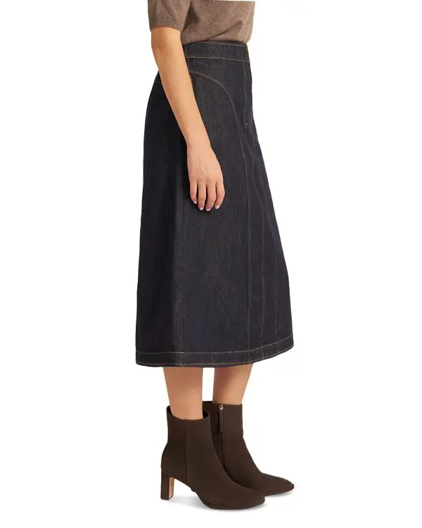 MATTY M Lynn Seamed Midi Skirt