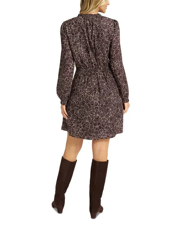 MATTY M Emery Ruffled Tie Neck Dress