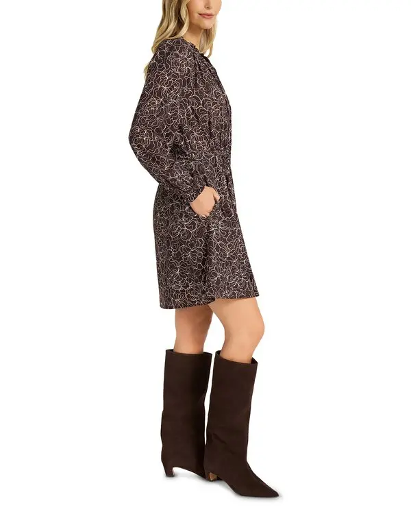 MATTY M Emery Ruffled Tie Neck Dress