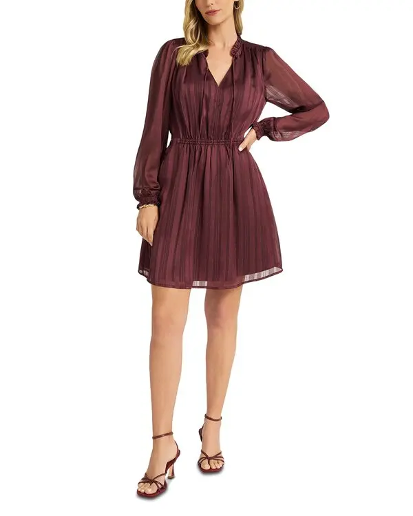 MATTY M Ruffled Tie Neck Dress