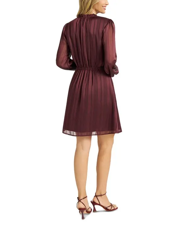 MATTY M Ruffled Tie Neck Dress