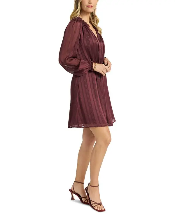 MATTY M Ruffled Tie Neck Dress