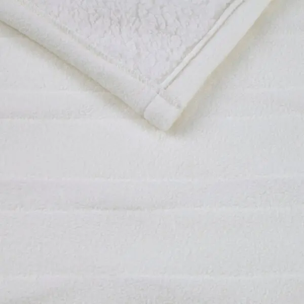 BEAUTYREST Serta Fleece To Sherpa Heated Throw, 50 X 60 - Ivory