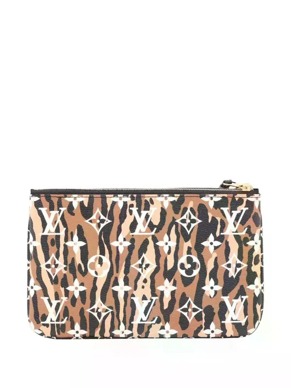 LOUIS VUITTON 2019 Monogram Giant Jungle Double Zip Pochette Crossbody Bag