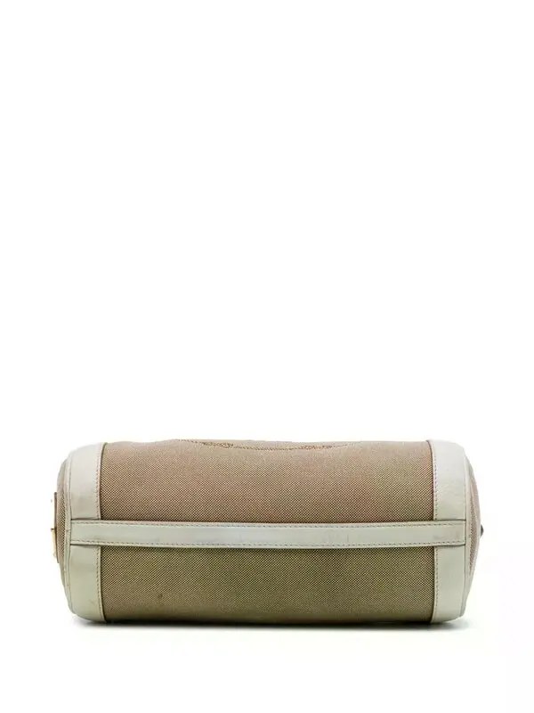 Prada 2013-2026 Canvas Canapa Logo Bow Barrel Crossbody Bag