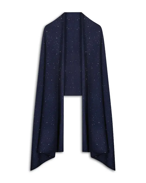 Sofia Cashmere Oversize Cashmere Sequin Wrap - Midnight
