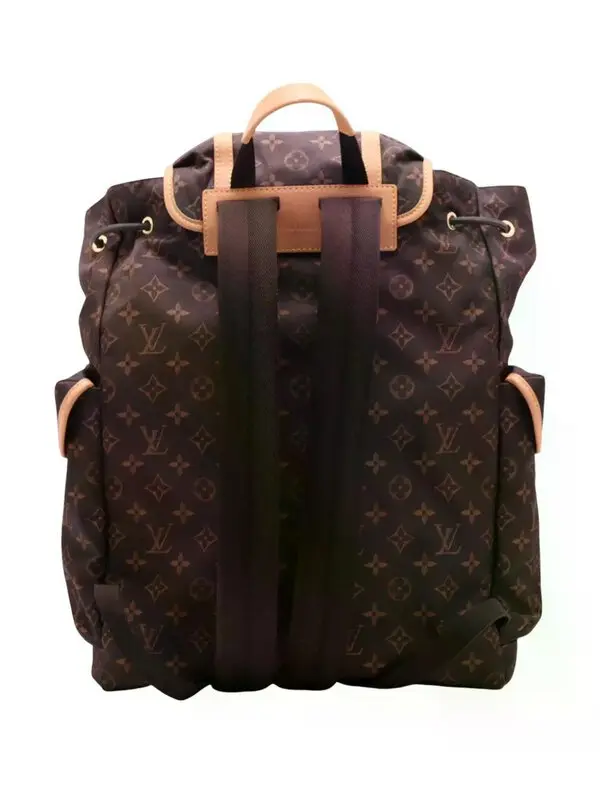 LOUIS VUITTON 2021-2026 Monogram Silk Tech Christopher East West Mm Backpack - Brown