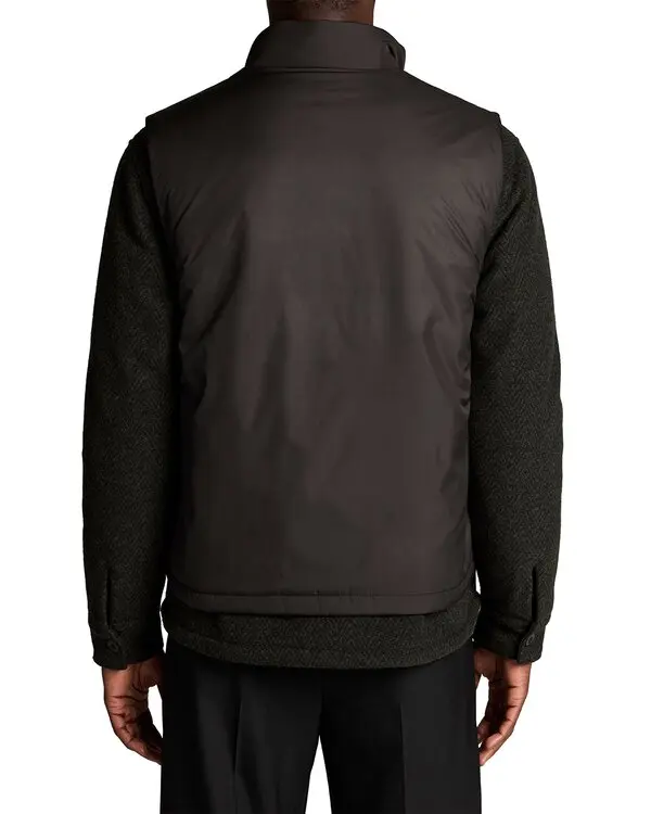 Vince Stand Collar Insulated Vest - Black