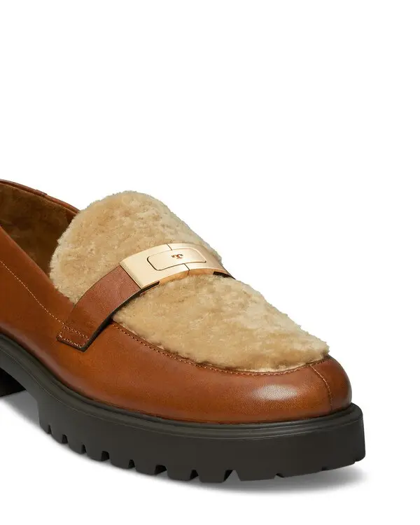 Tory Burch Leelee Shearling Lug Loafers