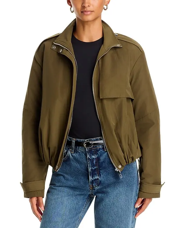 TOCCIN Alyssa Funnel Neck Bomber Jacket