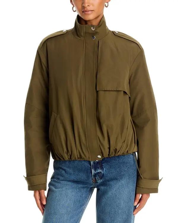 TOCCIN Alyssa Funnel Neck Bomber Jacket