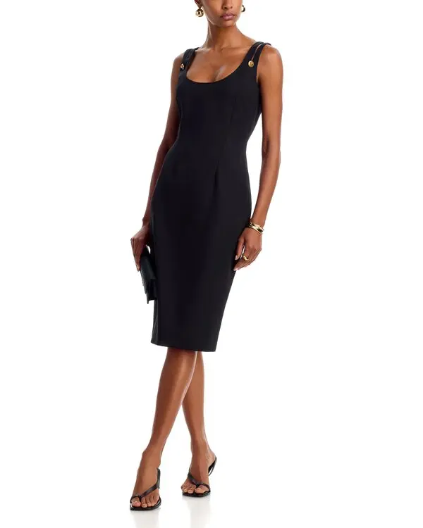 Versace Wool Split Shoulder Dress