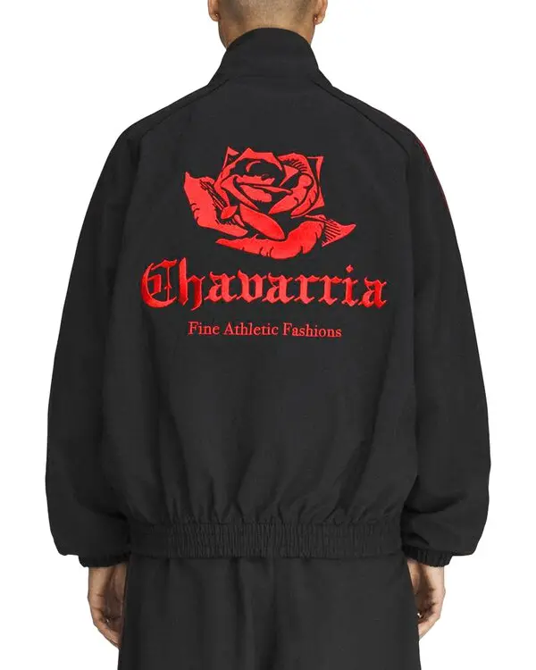 ADIDAS X WILLY CHAVARRIA Rose Logo Woven Stripe Track Jacket