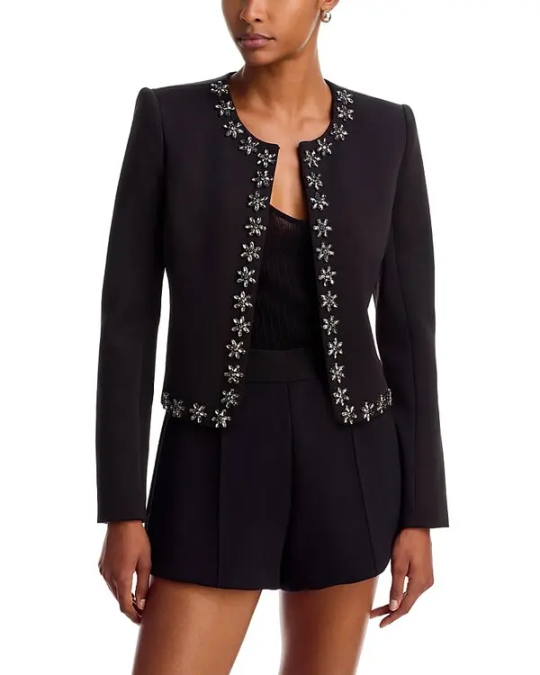 Generation Love Leonora Crystal Embellished Jacket - Black