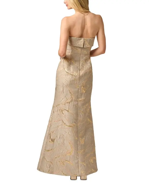 Adrianna Papell Strapless Jacquard Mermaid Gown